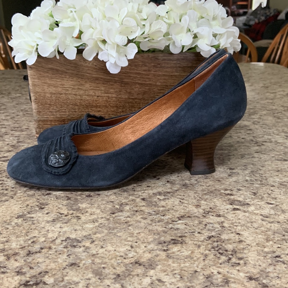 Naya Daria Pumps Stacked Heel Comfort Shoes Black Lea… - Gem